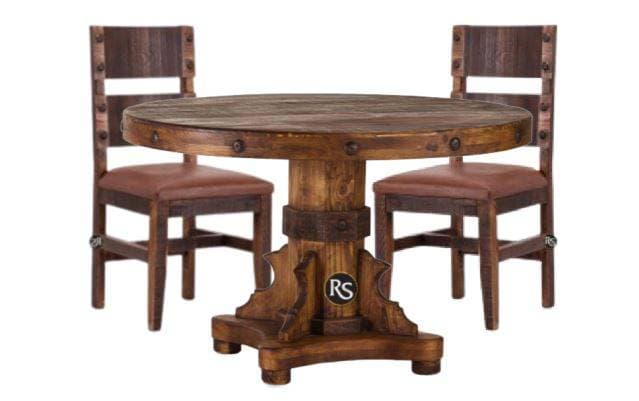 RUSTIC ROUND DINING TABLE SET – The Rustic Mile
