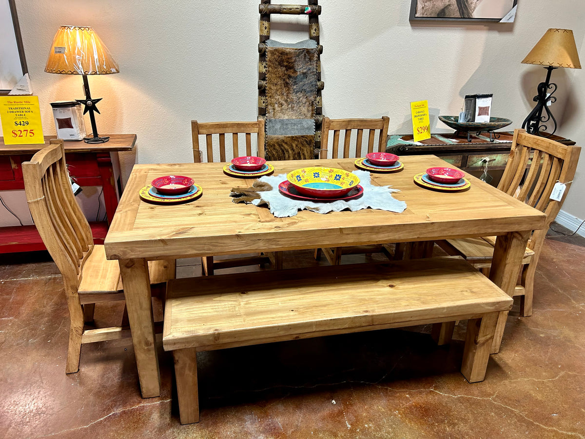 RUSTIC CANYON 6FT MEDIUM DINING TABLE SET – The Rustic Mile