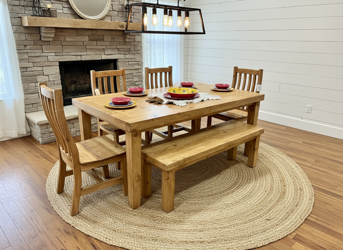 RUSTIC CANYON 6FT MEDIUM DINING TABLE SET – The Rustic Mile