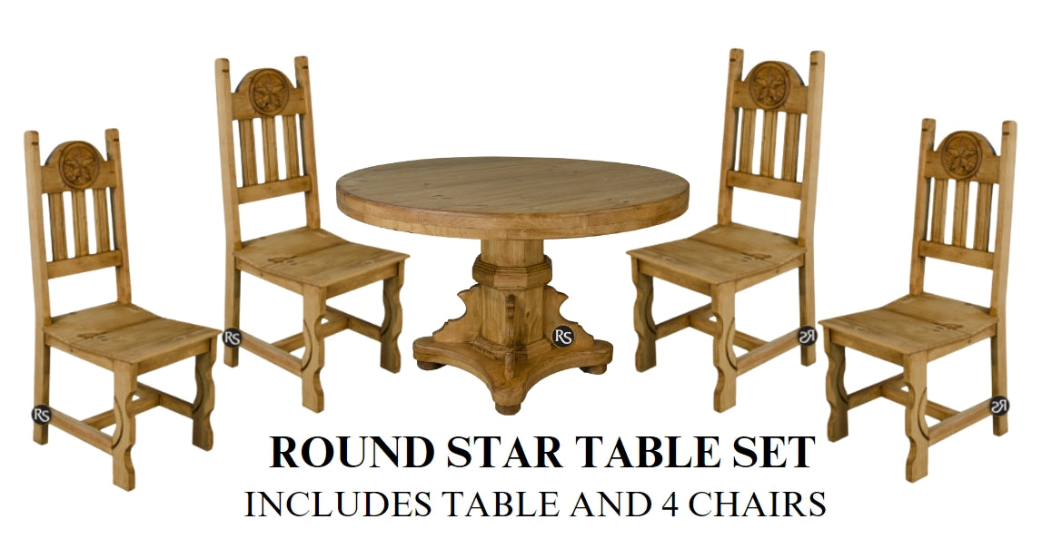 TRADITIONAL 50" ROUND SANTA RITA DINING SET – The Rustic Mile