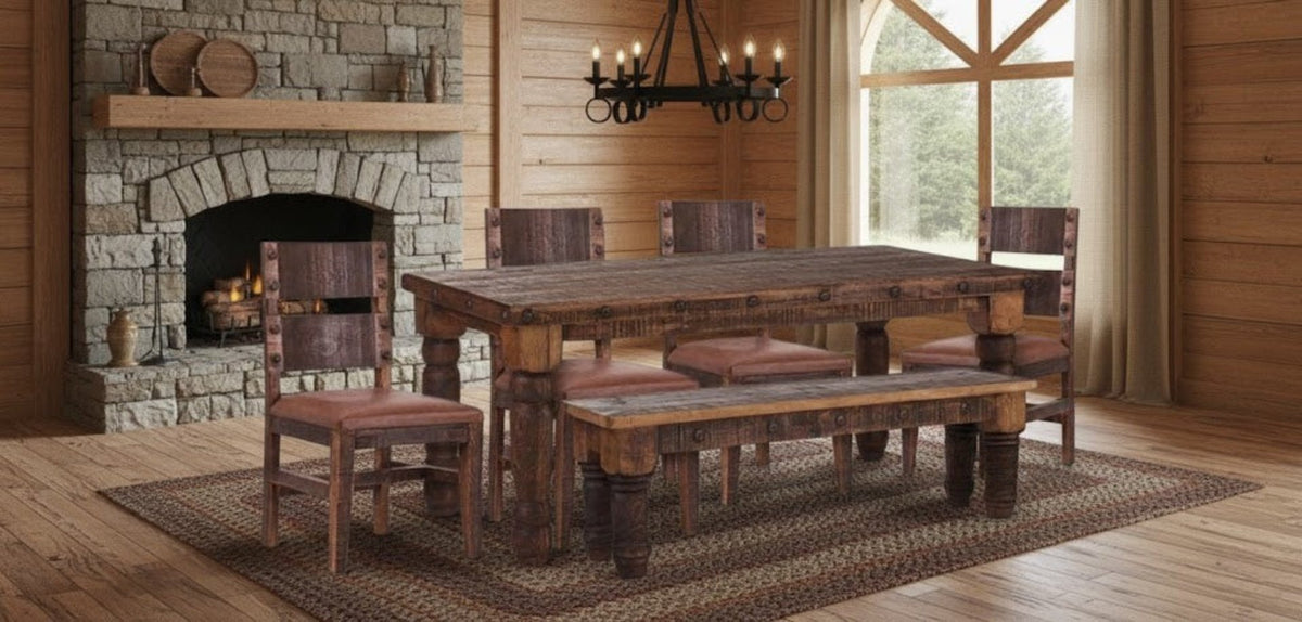 RUSTIC 6 FT SANTA RITA DINING SET – The Rustic Mile