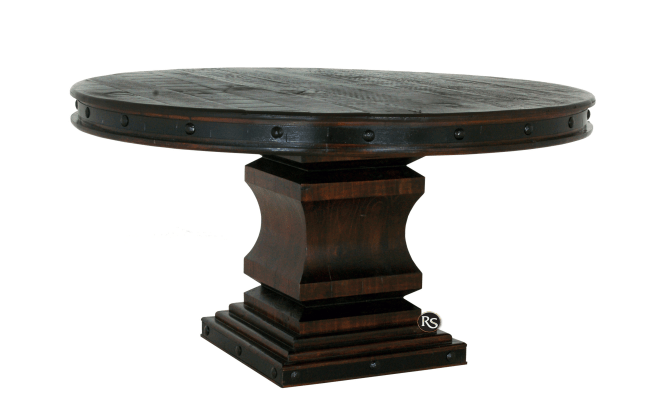 GRAND HACIENDA 60" ROUND PEDESTAL DINING ROOM TABLE – The Rustic Mile